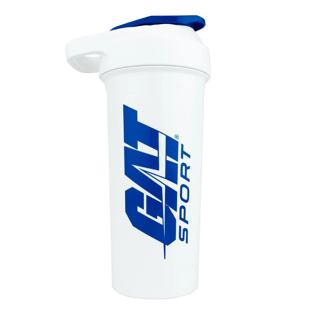 SHAKER GAT SPORT 20 OZ WHITE WITH LOGO BLUE — suplementosmx